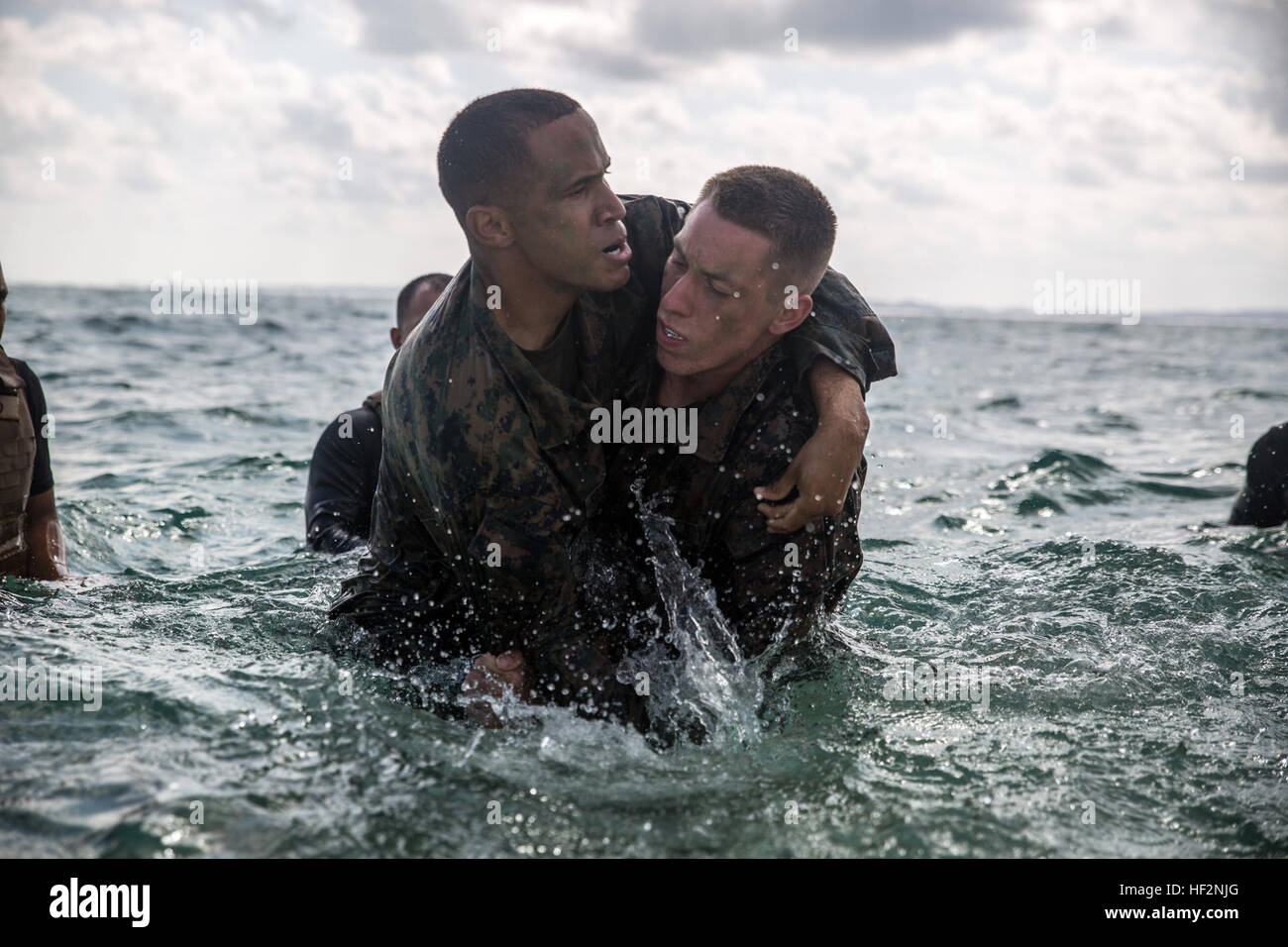Sgt. Tirso O. Sotoortiz, left, and Cpl. Casey C. Kiser preform shallow ...