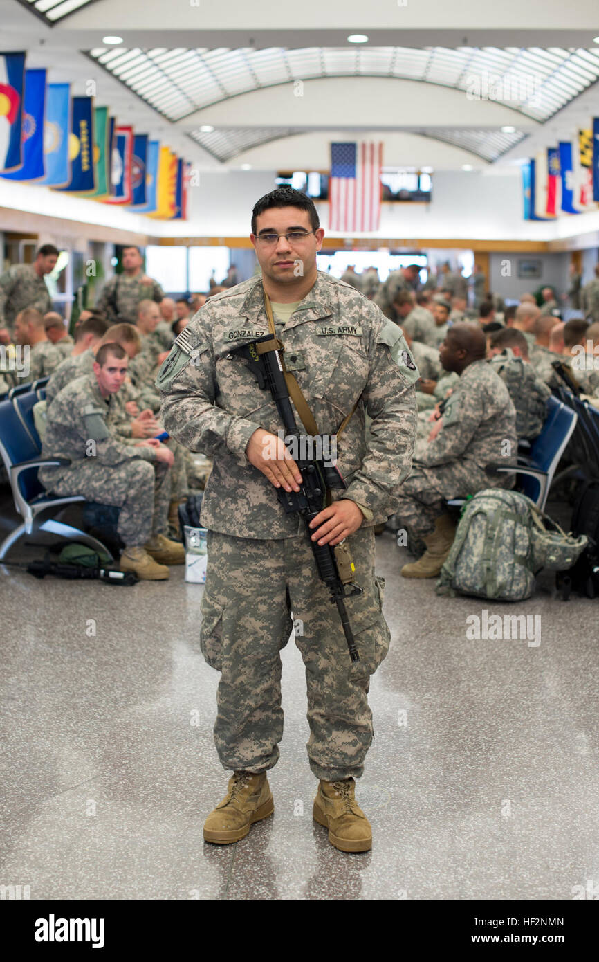 Spc. Joseph Gonzalez, an infantryman with A Company, 1-120th Infantry ...