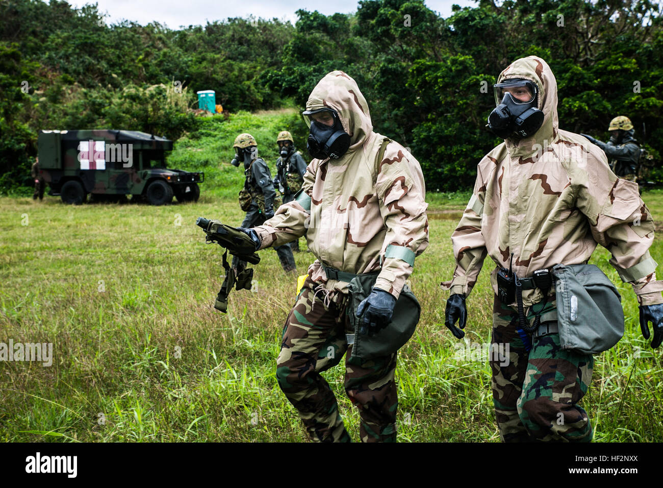 Japan Ground Self-Defense Force members and U.S. Marines prepare and ...