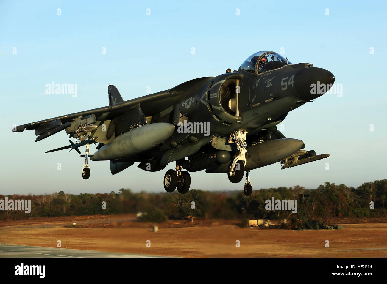 Maj. James S. Tanis lands an AV-8B Harrier during field carrier landing ...