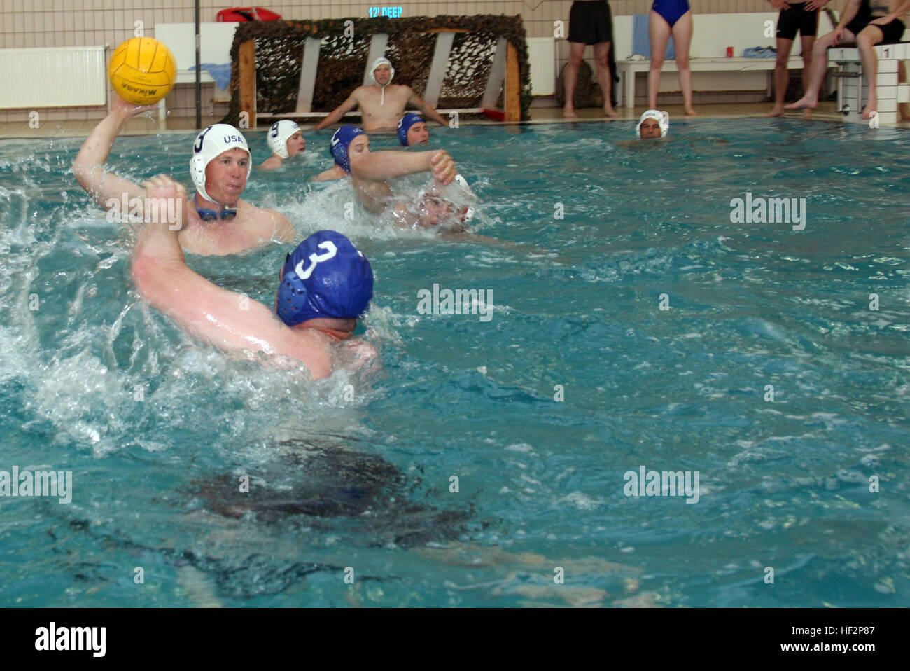 A Marine with 1st Reconnaissance Battalion prepares to throw a polo ...