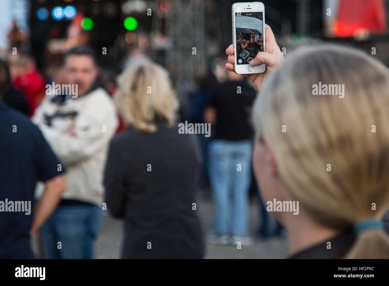 Air Force 1st Lt. Jennifer Painter records the John Michael Montgomery ...