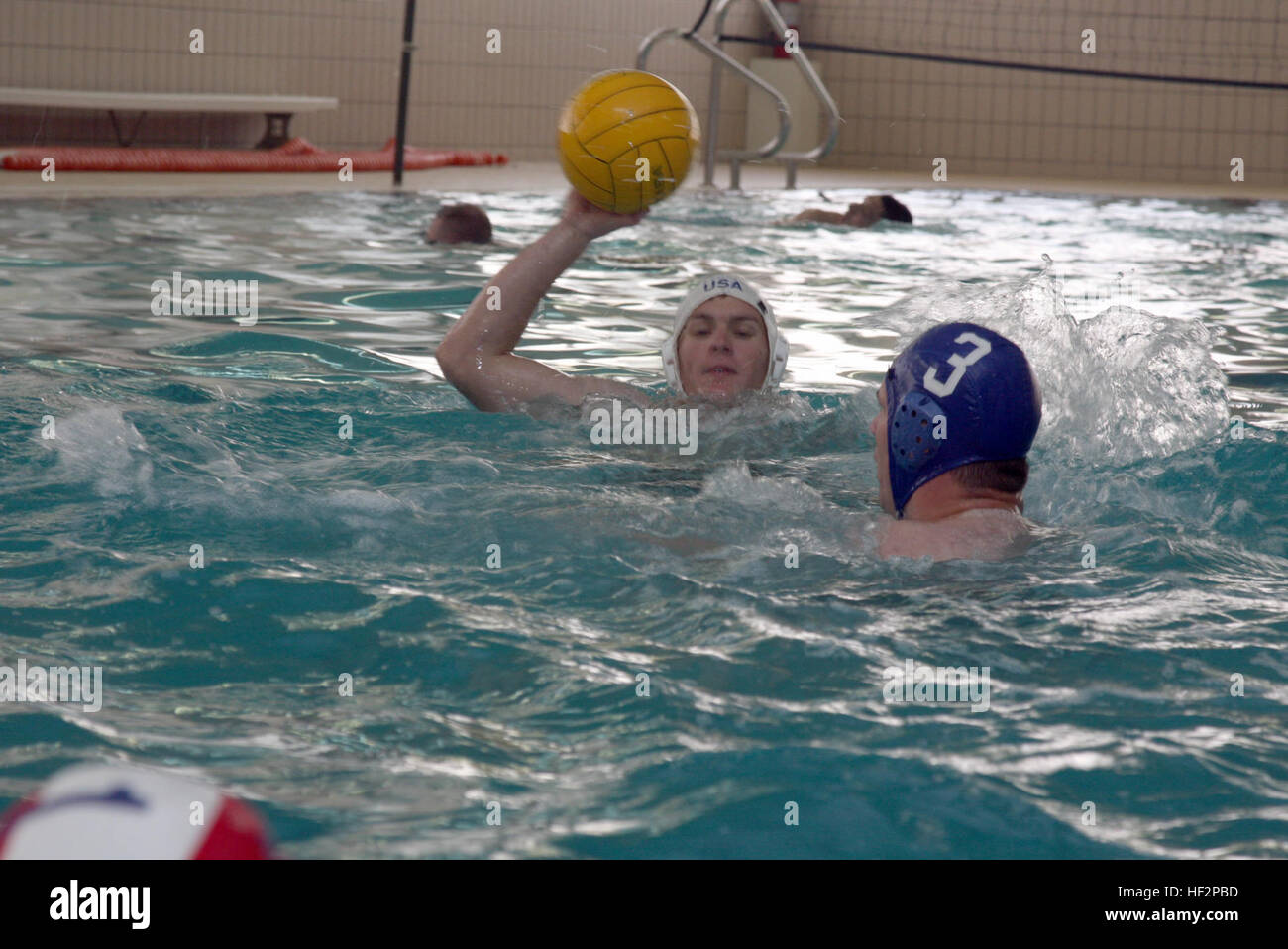 A Marine with 1st Reconnaissance Battalion prepares to throw a polo ...