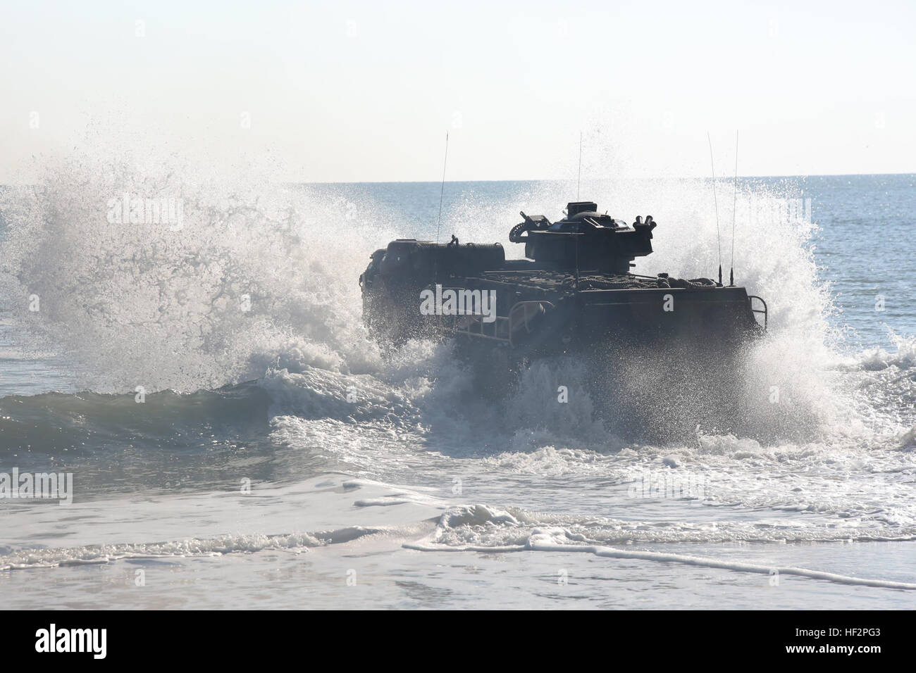 Marines with Amphibious Assault Vehicle (AAV) Platoon, Company B ...