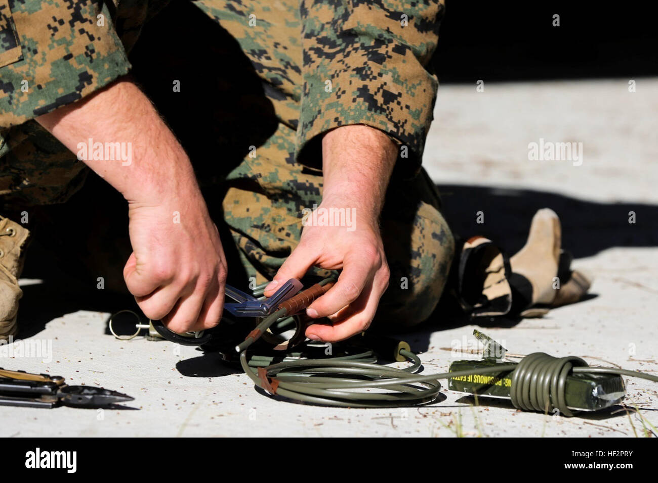 An explosive ordnance disposal technician with Explosive Ordnance ...