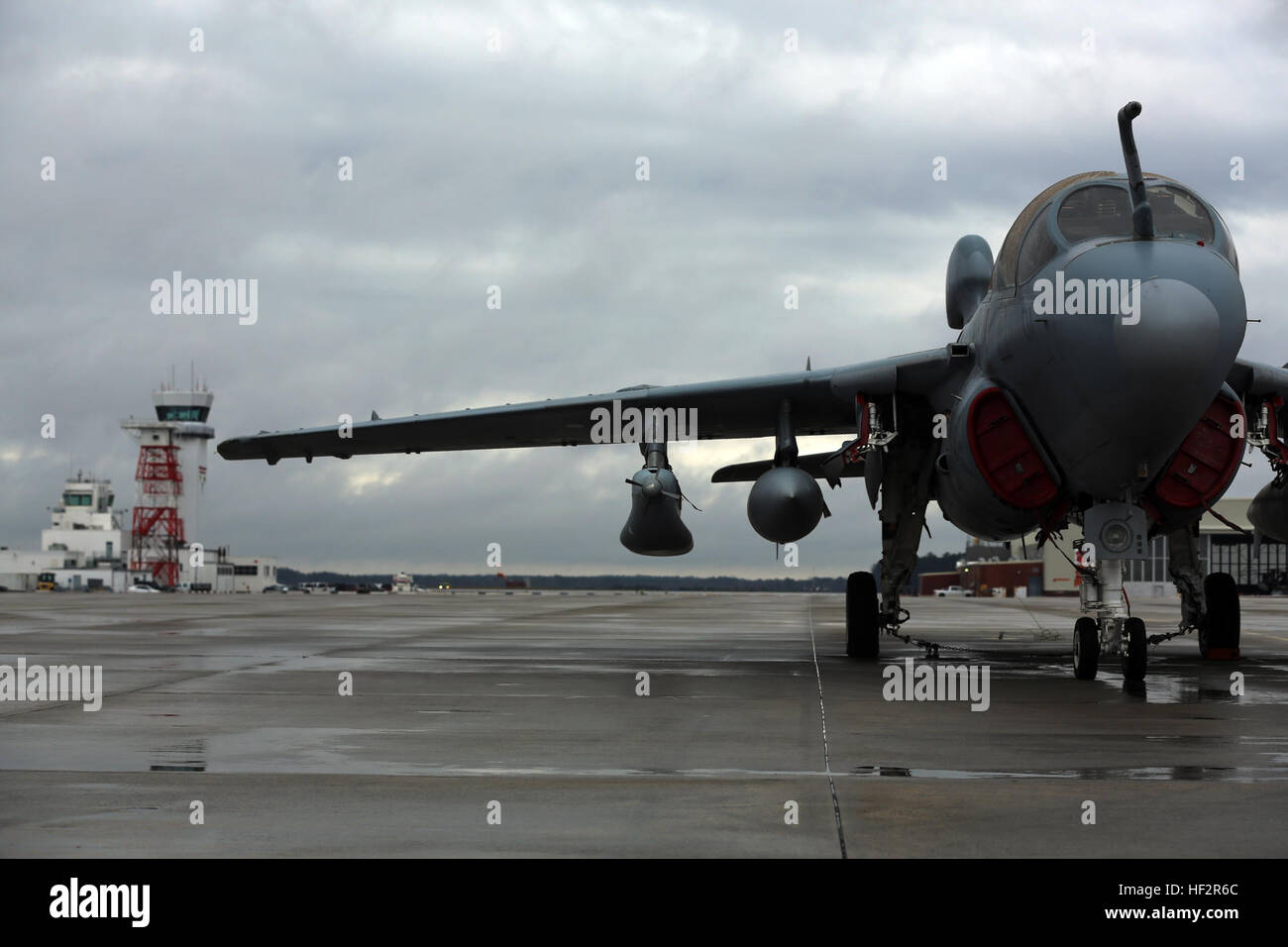 An EA-6B Prowler electronic warfare aircraft belonging to Marine ...