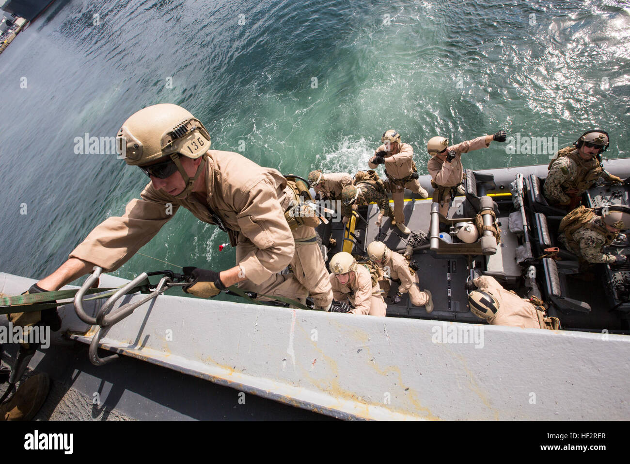 U.S. Marines with 15th Marine Expeditionary Unit's Maritime Raid Force ...