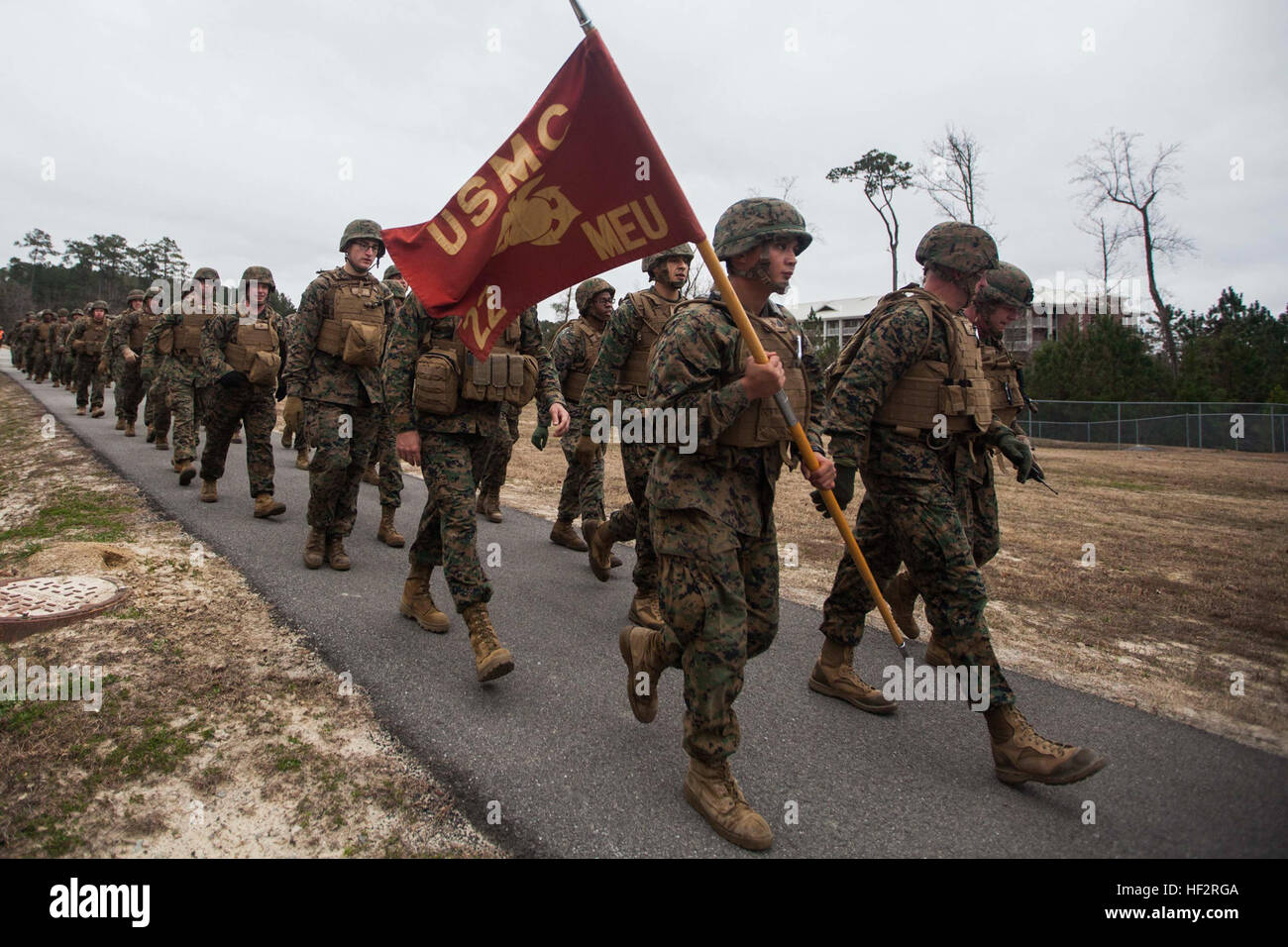 U.S. Marines with the 22nd Marine Expeditionary Unit in a five-mile ...