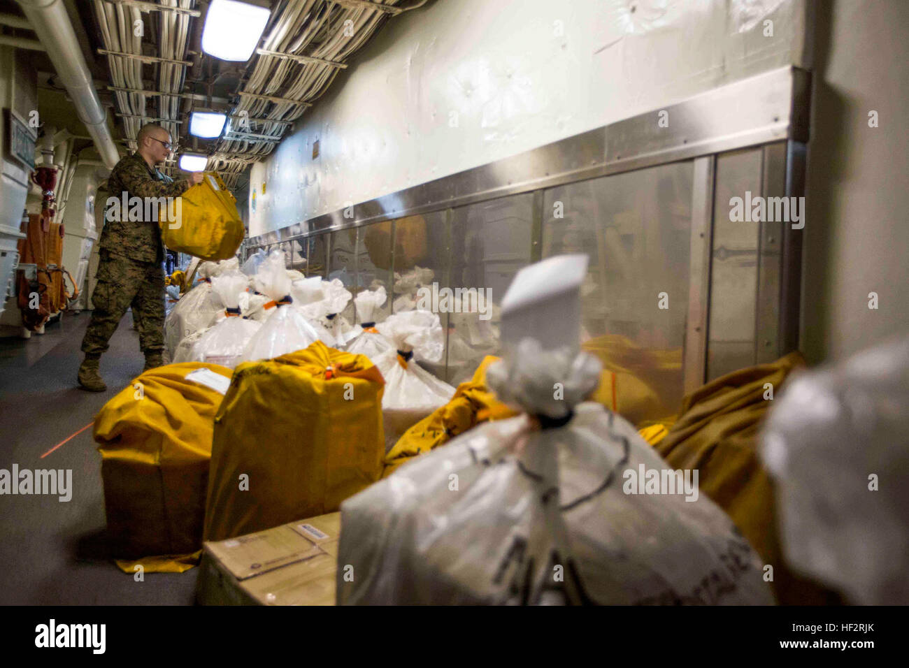 Lance Cpl. Garald John, a postal clerk with Combat Logistics Battalion ...