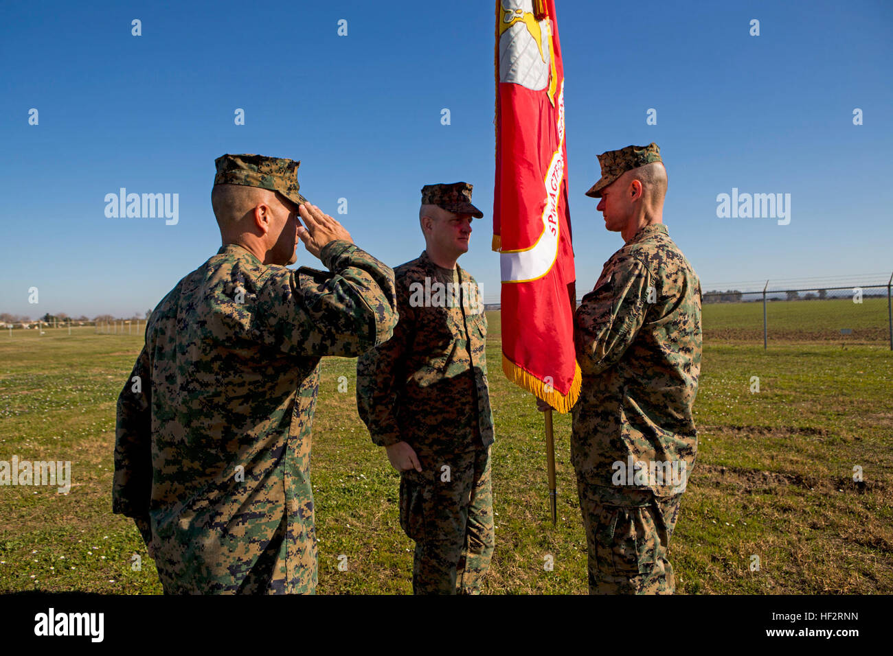 U.S. Marine Corps Col. Thomas Savage, right, incoming commanding ...