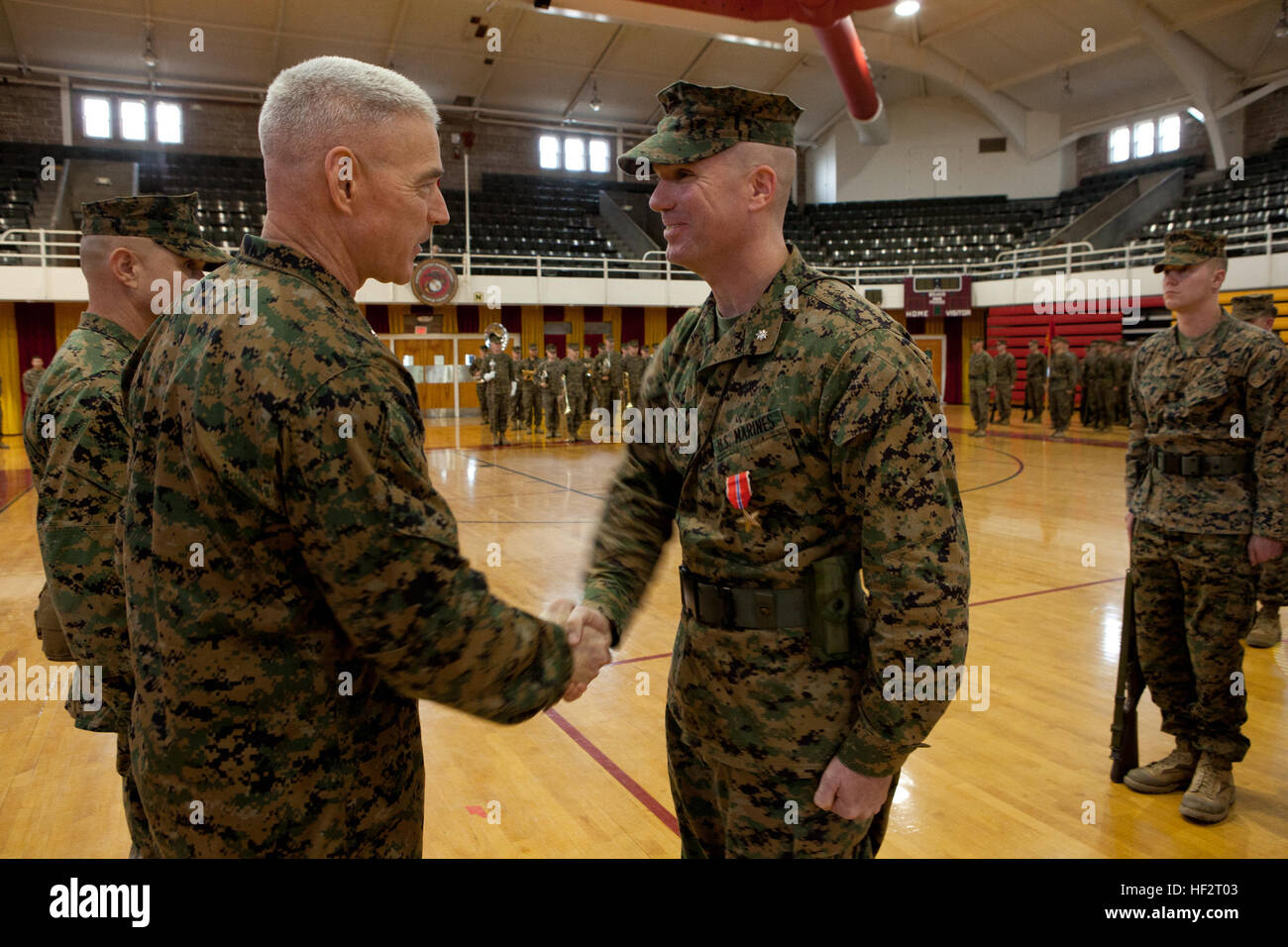U.S. Marine Corps Maj. Gen. Brian D. Beaudreault, left, commanding ...