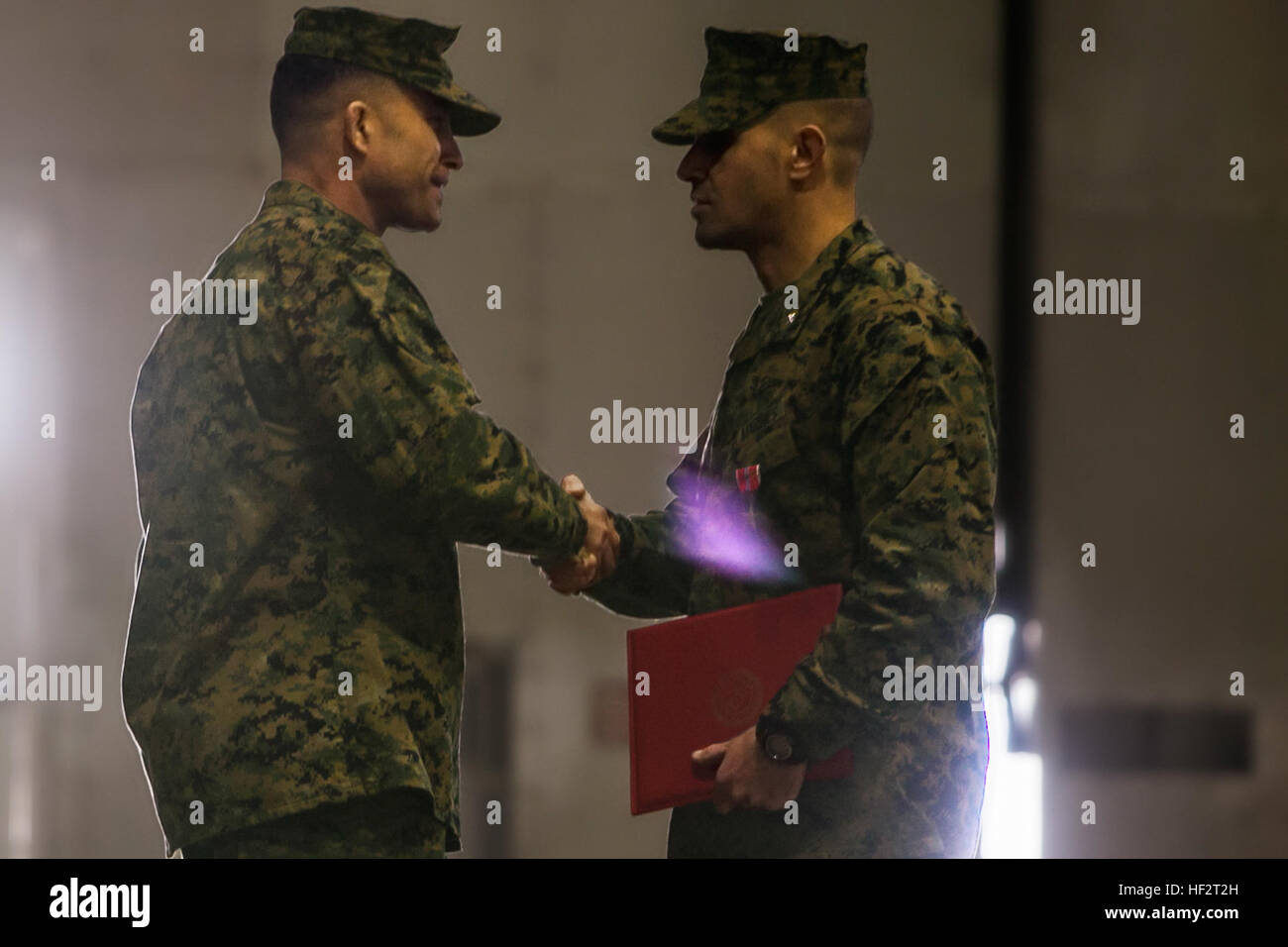 Colonel James Jenkins, left, Commanding Officer of Marine Aircraft ...