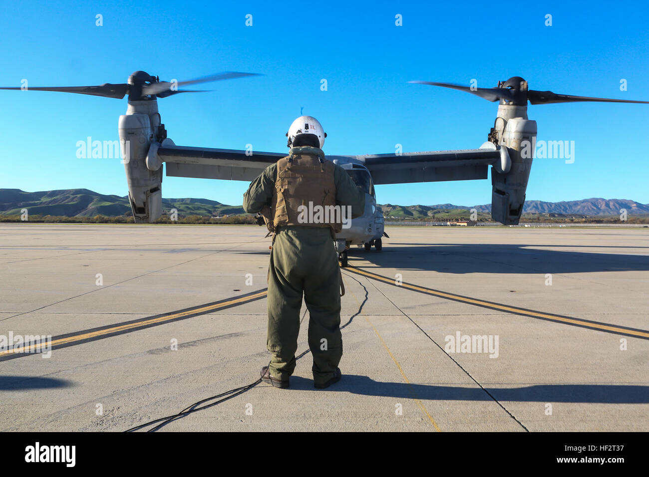 Corporal Sean Utz, a crew chief with Marine Medium Tiltrotor Squadron ...