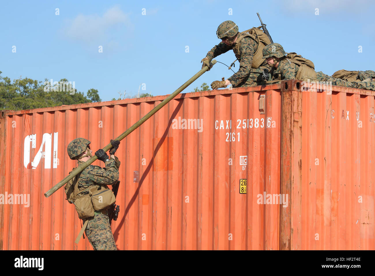 Cpl. Jordan M. Yearsley, left, combat engineer, Engineer Platoon ...