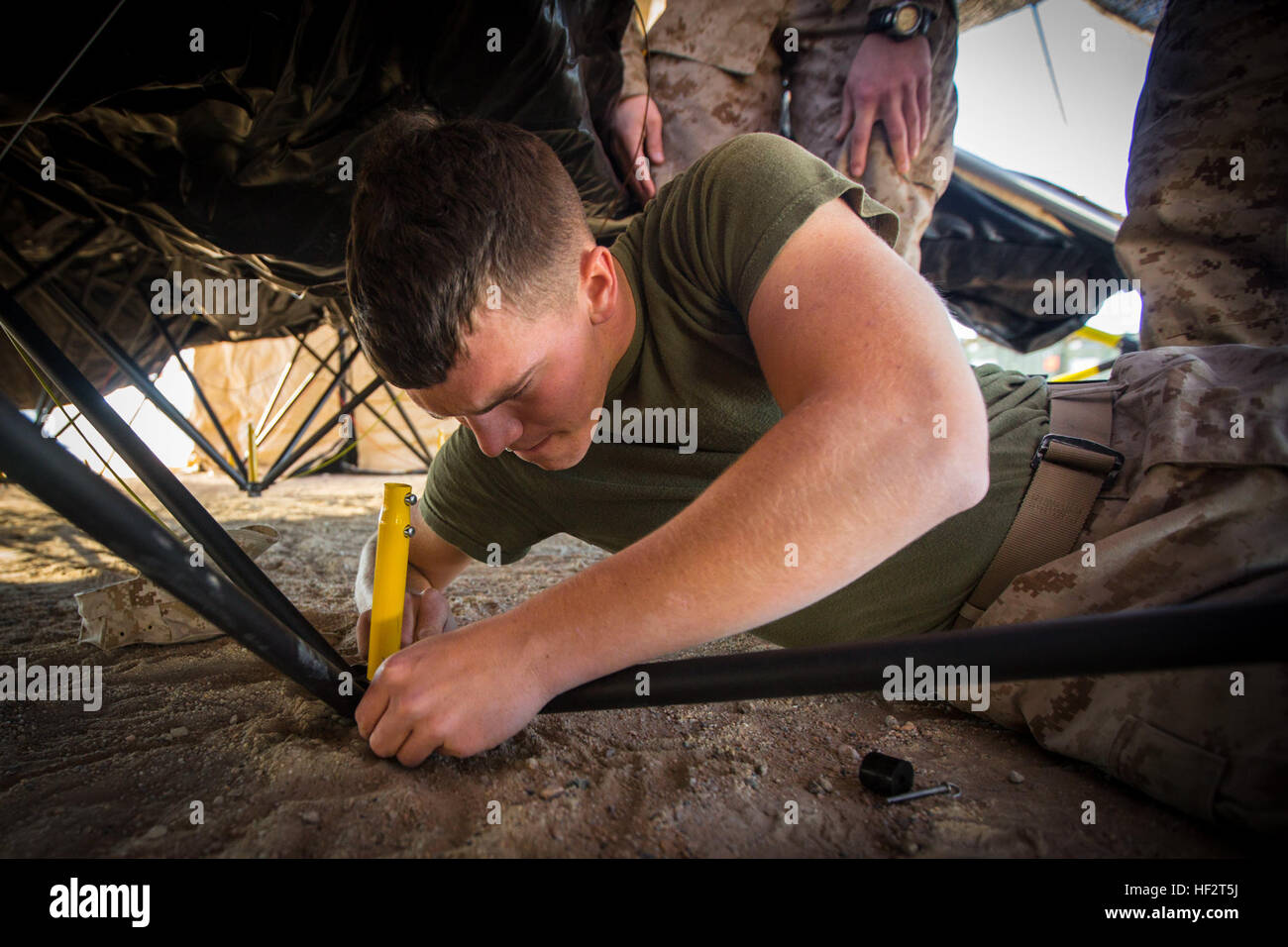 U.S. Marine Corps Lance Cpl. Benjamin A. McMahon, radio operator ...