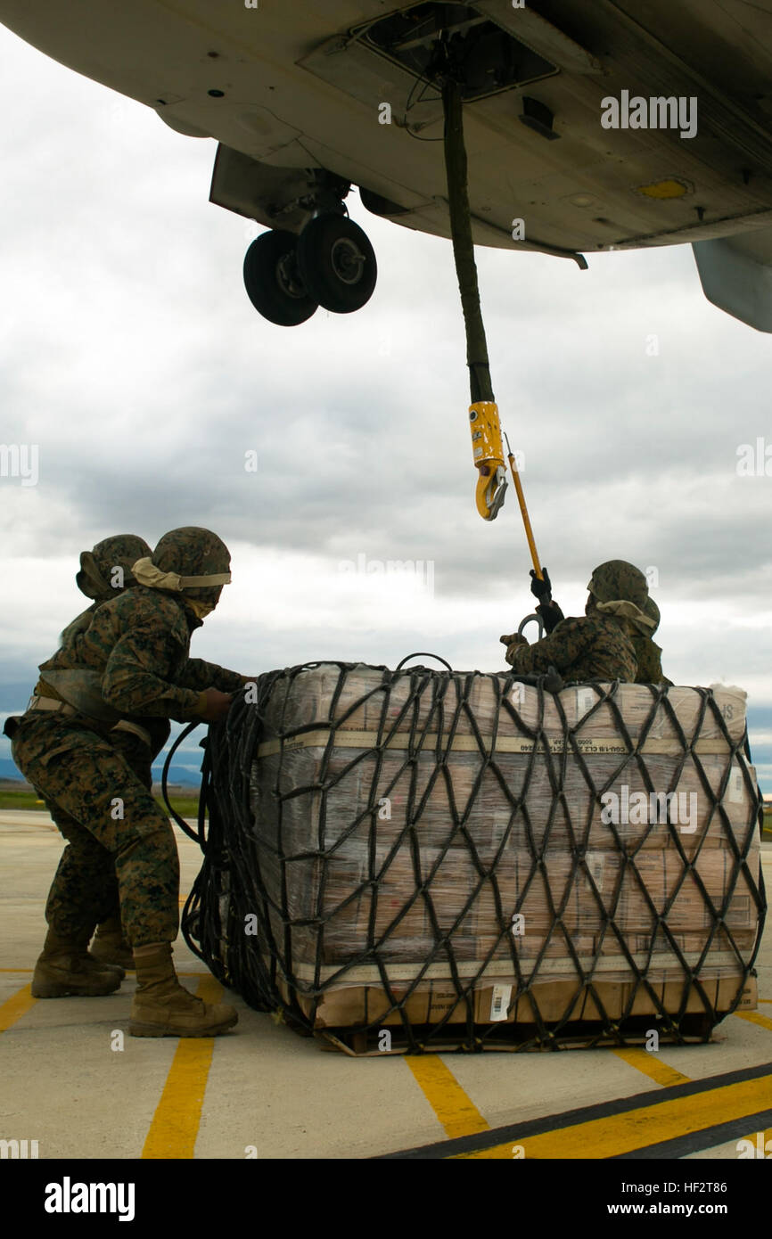 U.S. Marine landing support specialists with Special-Purpose Marine Air ...