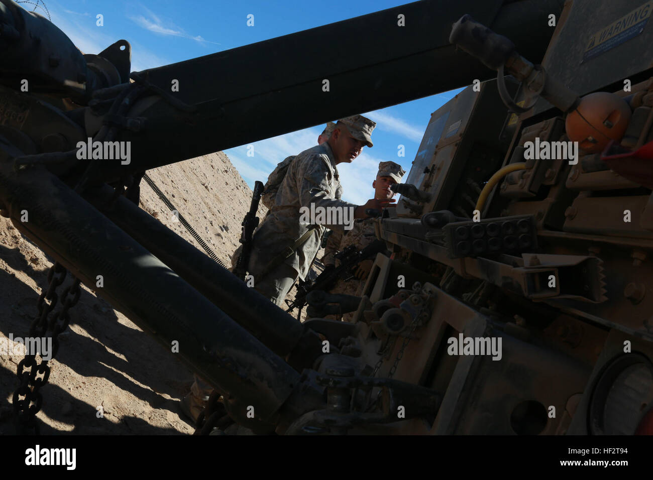A Marine motor transport operator provides instruction on MK36 Wrecker ...