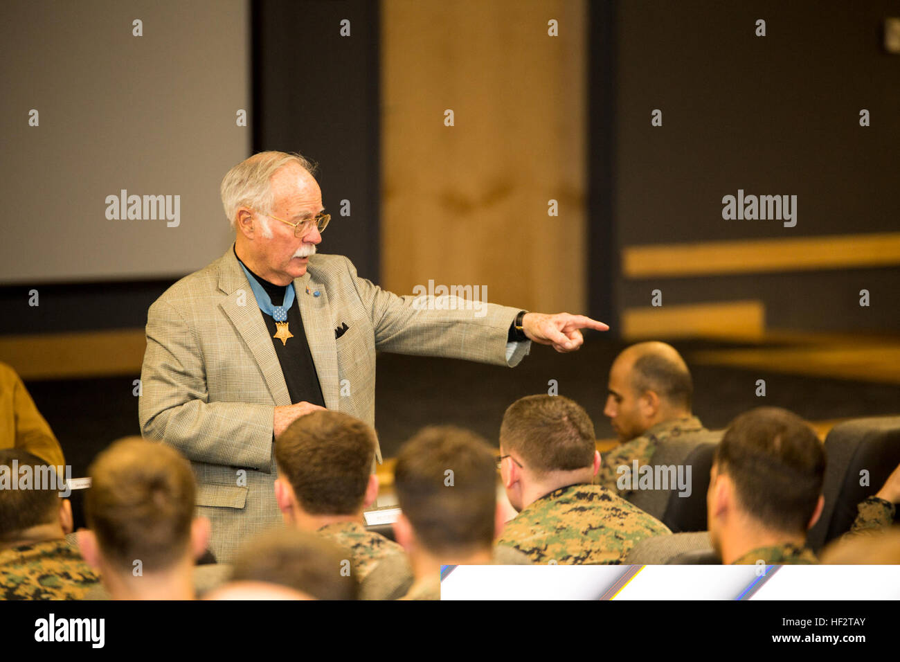 Medal of Honor recipient U.S. Marine Retired Col. Harvey C. Barnum Jr ...