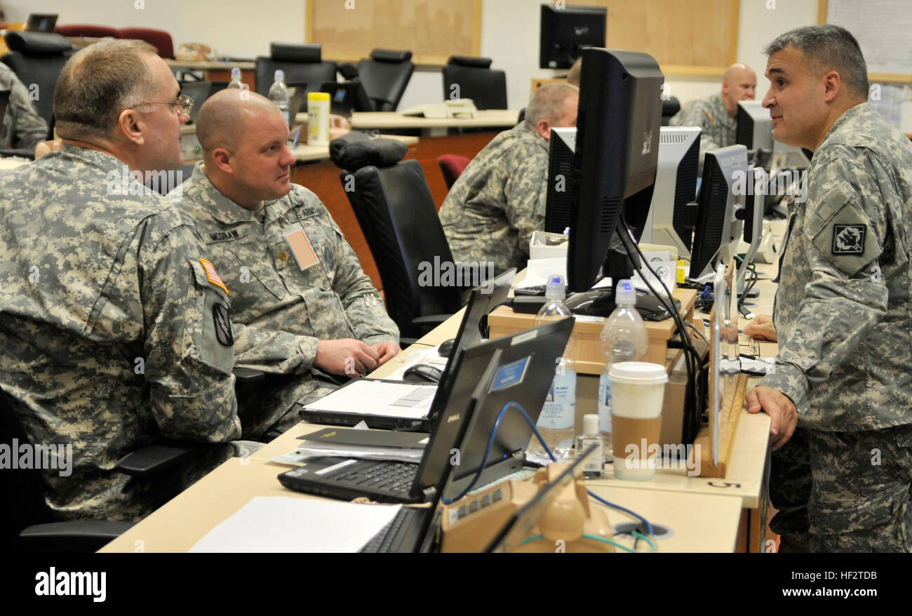 Commander and staff officers of 66th Troop Command, Mississippi Army ...