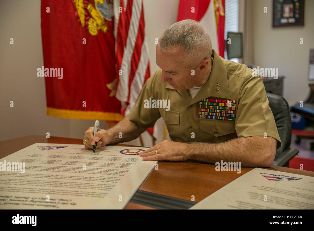 Maj. Gen. Charles L. Hudson, commanding general of Marine Corps ...