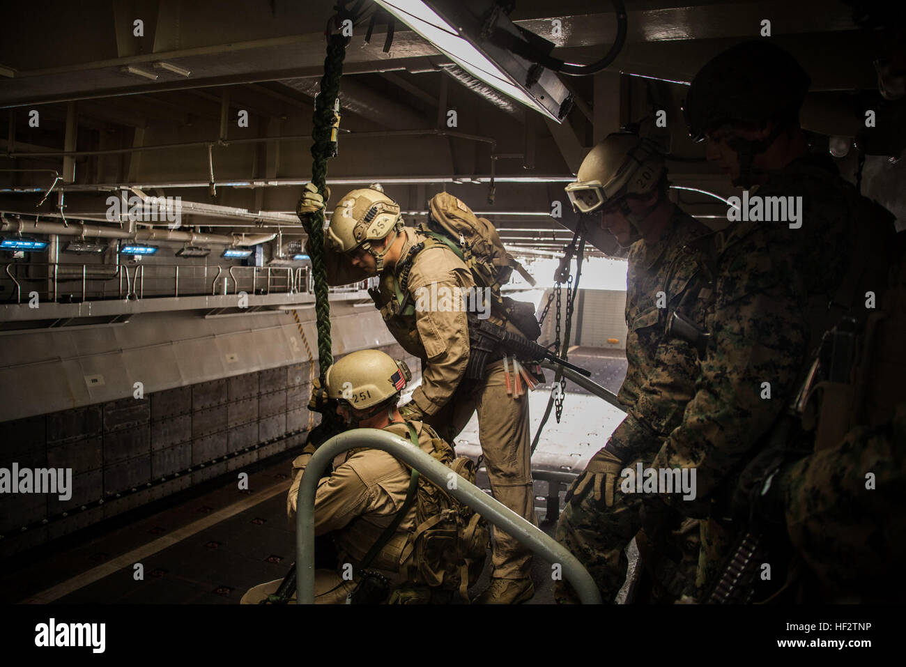 U.S. Marines from the 15th Marine Expeditionary Unit's Maritime Raid ...