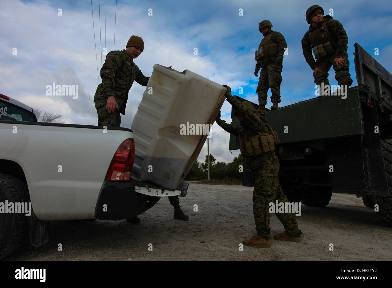 U.S. Marines with Headquarters Company, Headquarters Battalion, 2nd ...