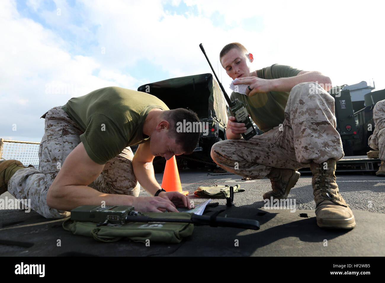 Marines with Kilo Company, Battalion Landing Team 3rd Battalion, 6th ...