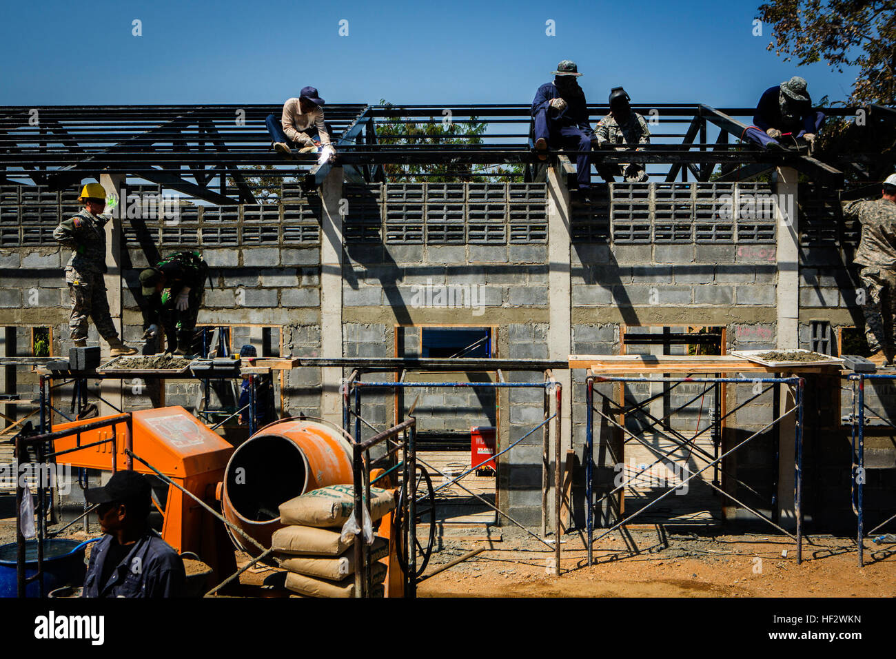 Soldiers with the Royal Thai Air Force, Indonesian Korps Marinir ...