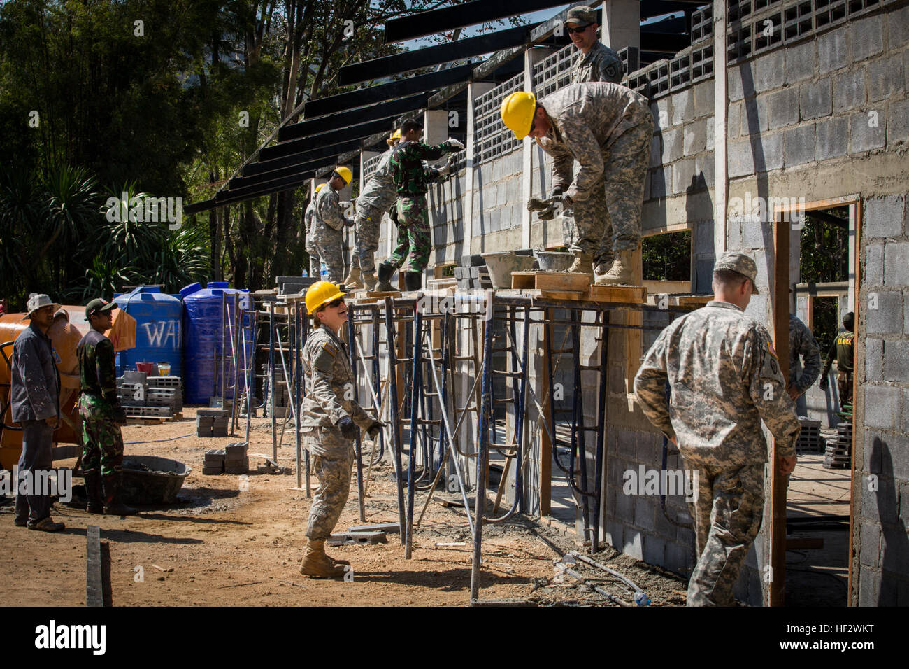 Soldiers with the Royal Thai Air Force, Indonesian Korps Marinir ...