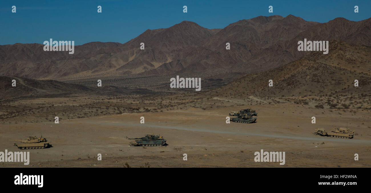 M1A1 Abrams Main Battle Tanks move through the “Delta Prospect ...