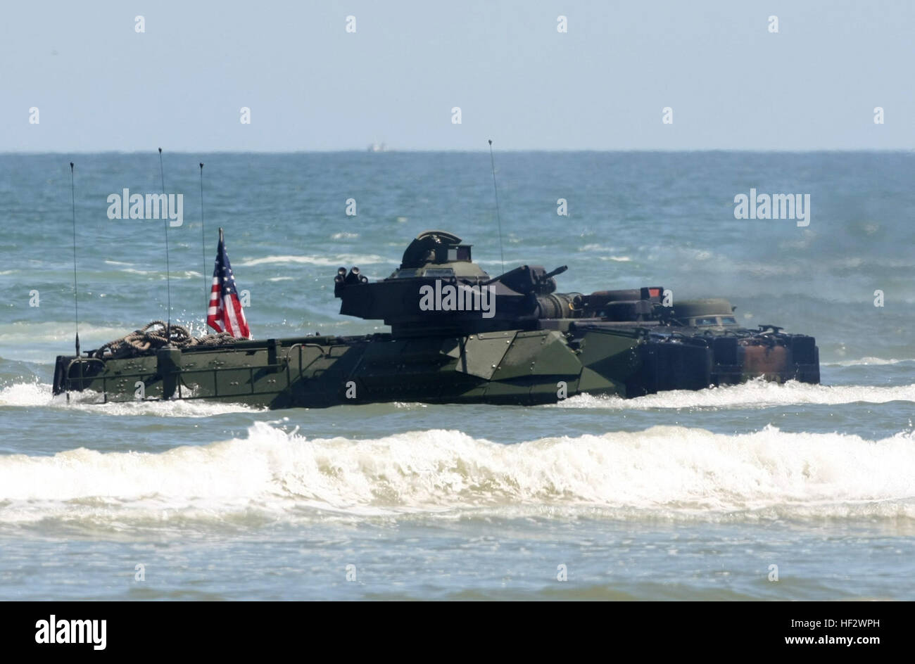 A Marine Corps amphibious assault vehicle assigned to the 4th Platoon ...
