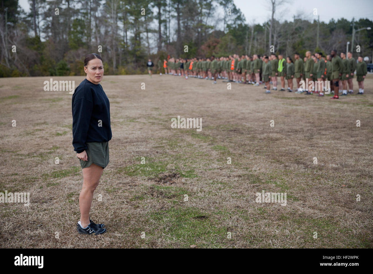 U.S. Marine Corps 1st Sgt. Deborah Trower, First Sergeant of Personnel ...