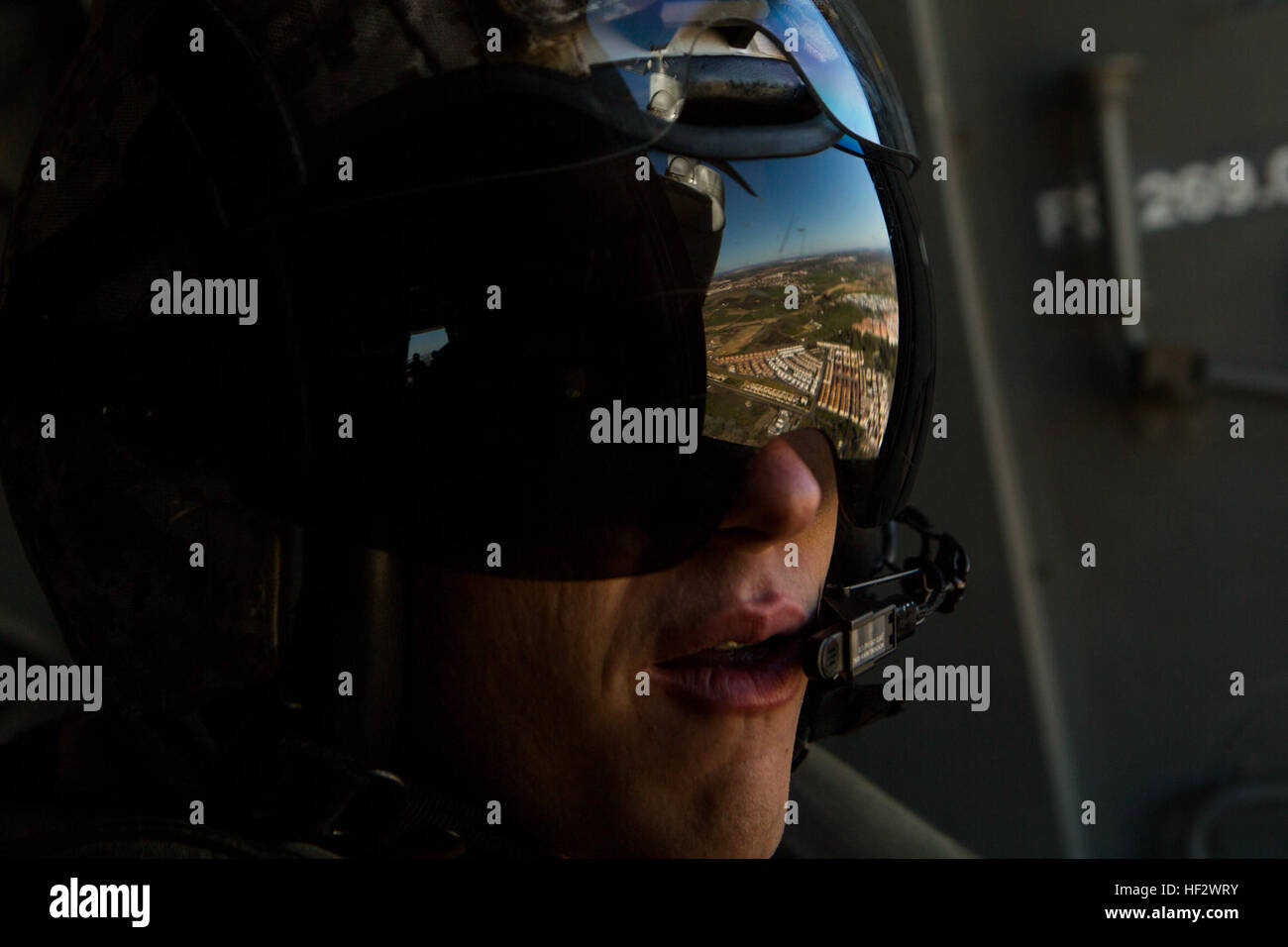 U.S. Marine Corps Lance Cpl. Justin Patino, an air crewman with Special ...