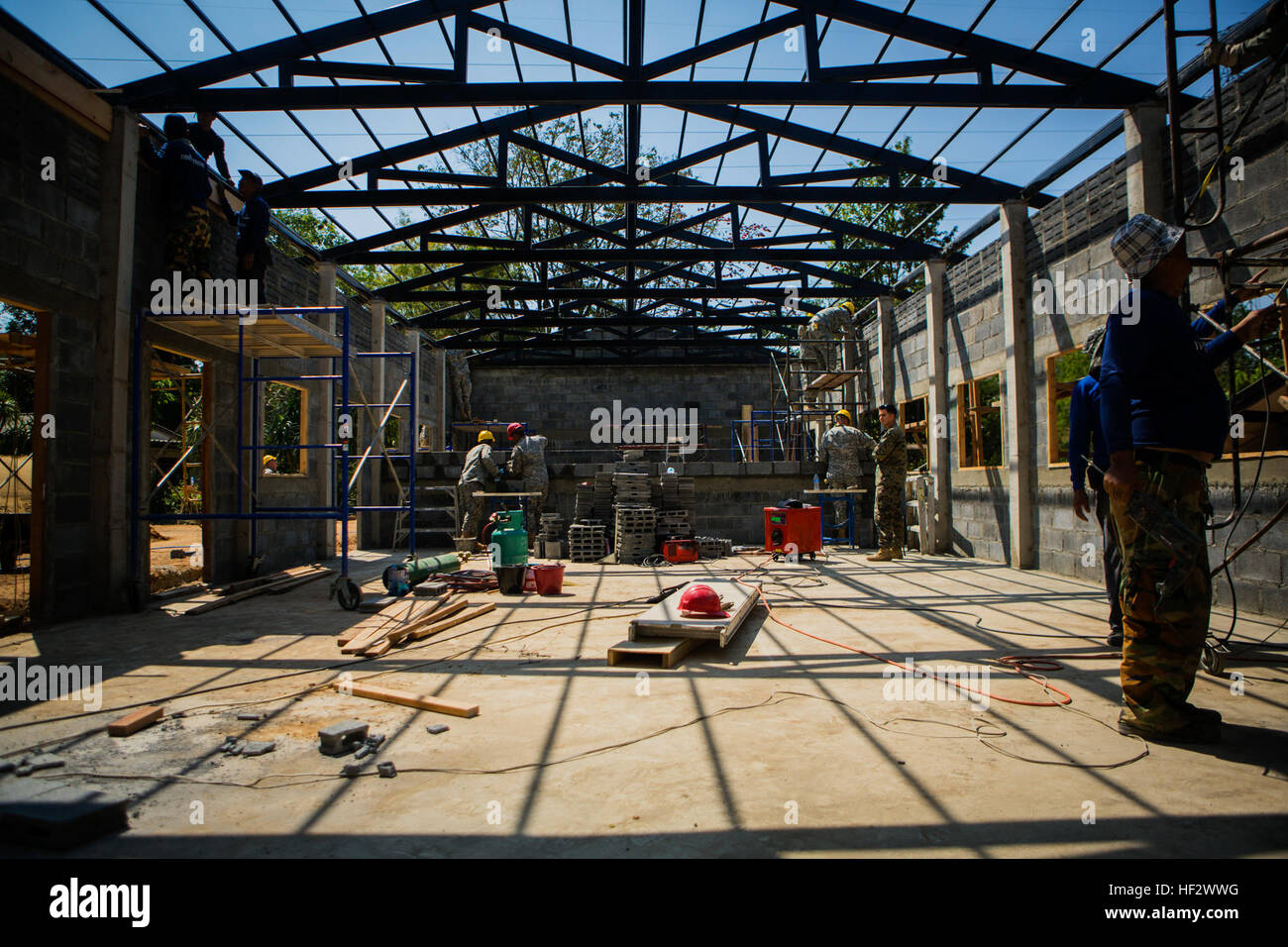 Soldiers with the Royal Thai Air Force, Indonesian Korps Marinir ...