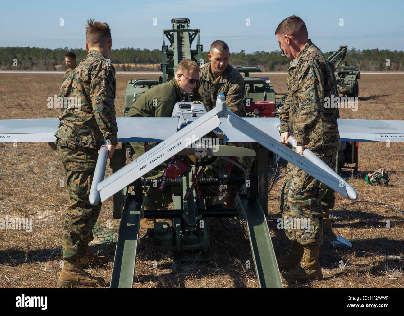 Aviation technicians with Marine Unmanned Aerial Vehicle Squadron 2 ...