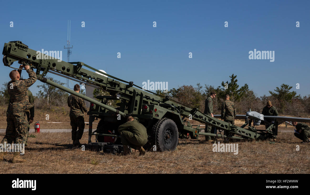 VMU-2 Marines inspected the RQ-7B Shadow UAV and its launch system ...