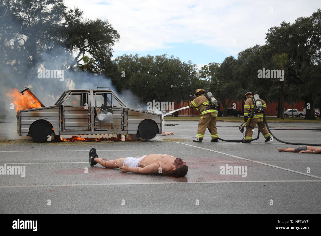 Patrick Thomas and Douglas Peake, fire fighters, Parris Island Fire ...