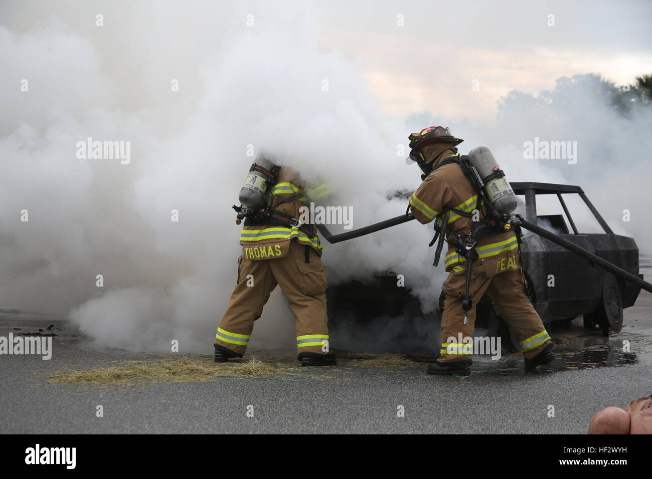 Patrick Thomas and Douglas Peake, fire fighters, Parris Island Fire ...
