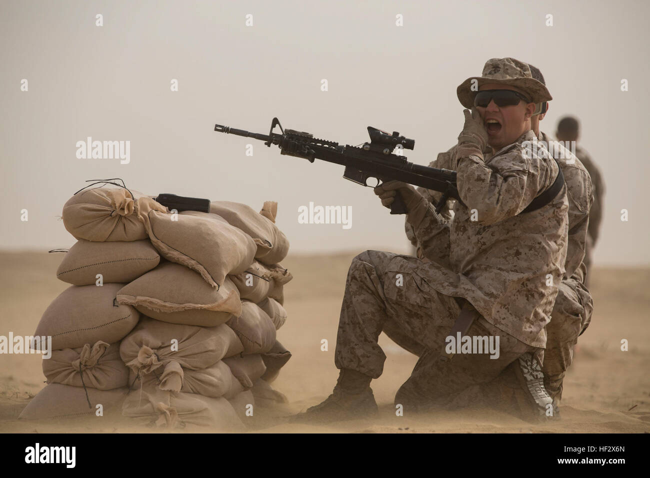 A Marine with Battalion Landing Team 3rd Battalion, 6th Marine Regiment ...