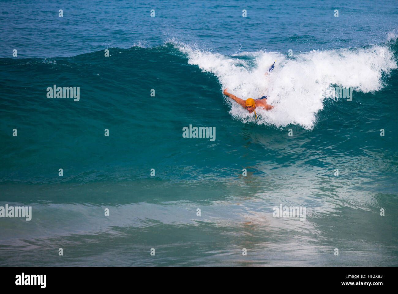 Competitors of the Pyramid Rock Body Surfing Competition 2015 compete ...