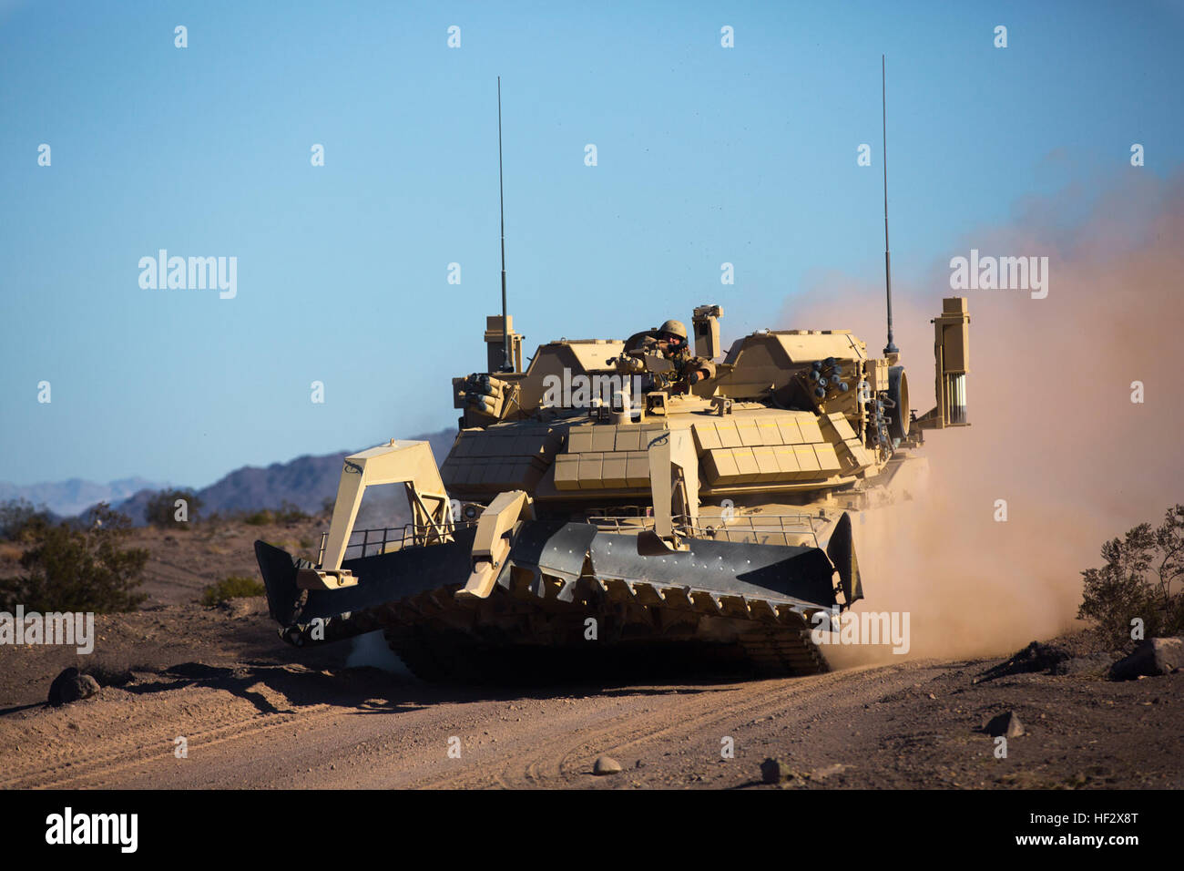 A U.S. Marine Assault Breacher Vehicle (ABV) assigned to 2nd Combat ...