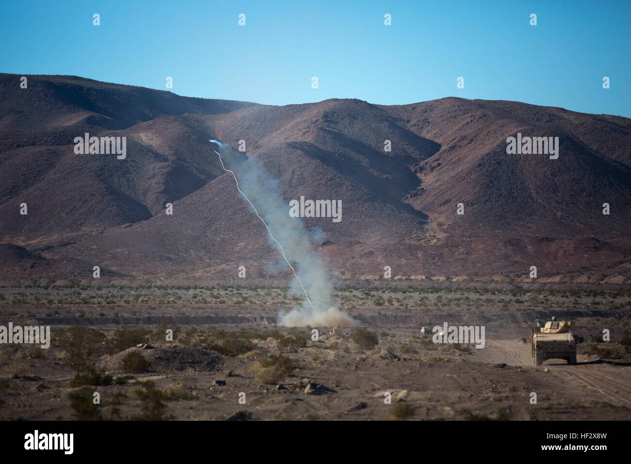 A U.S. Marine Assault Breacher Vehicle (ABV) assigned to 2nd Combat ...
