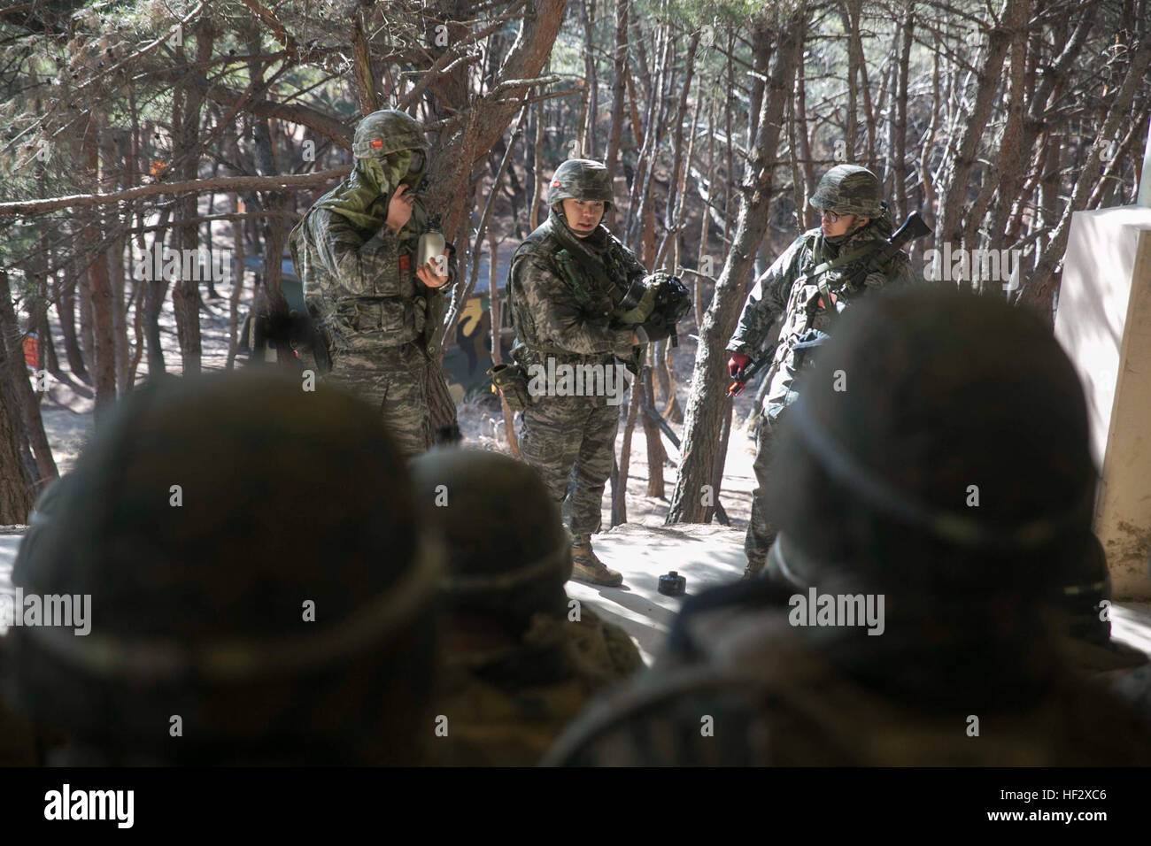 Republic of Korea Marines show their chemical, biological, radiological and nuclear protective ...