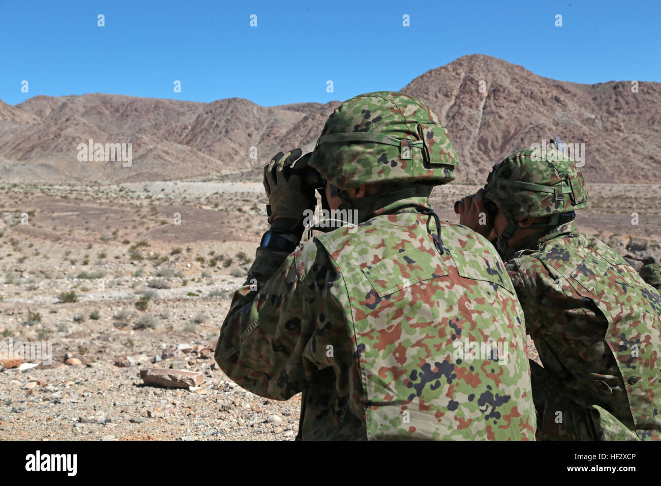 Members of the Japan Ground Self-Defense Force inspect Range 400 during ...