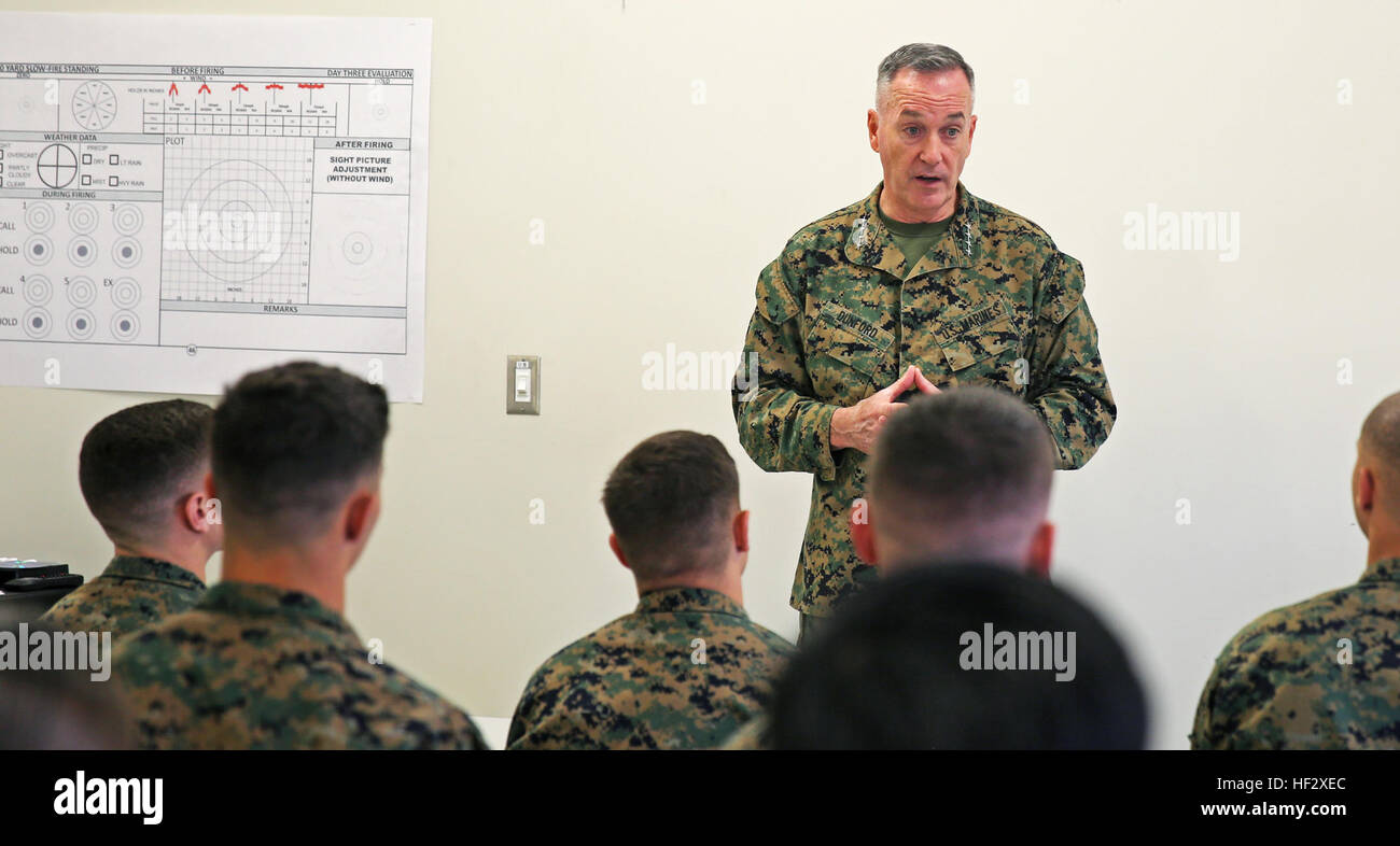 Gen. Joseph Dunford, 36th Commandant of the Marine Corps, speaks on the ...