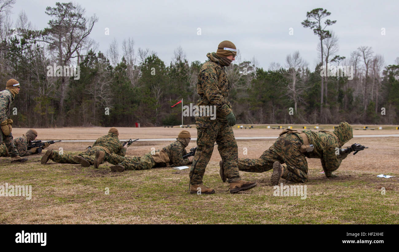 Marines from 1st Battalion, 2nd Marine Regiment conduct rifle ...