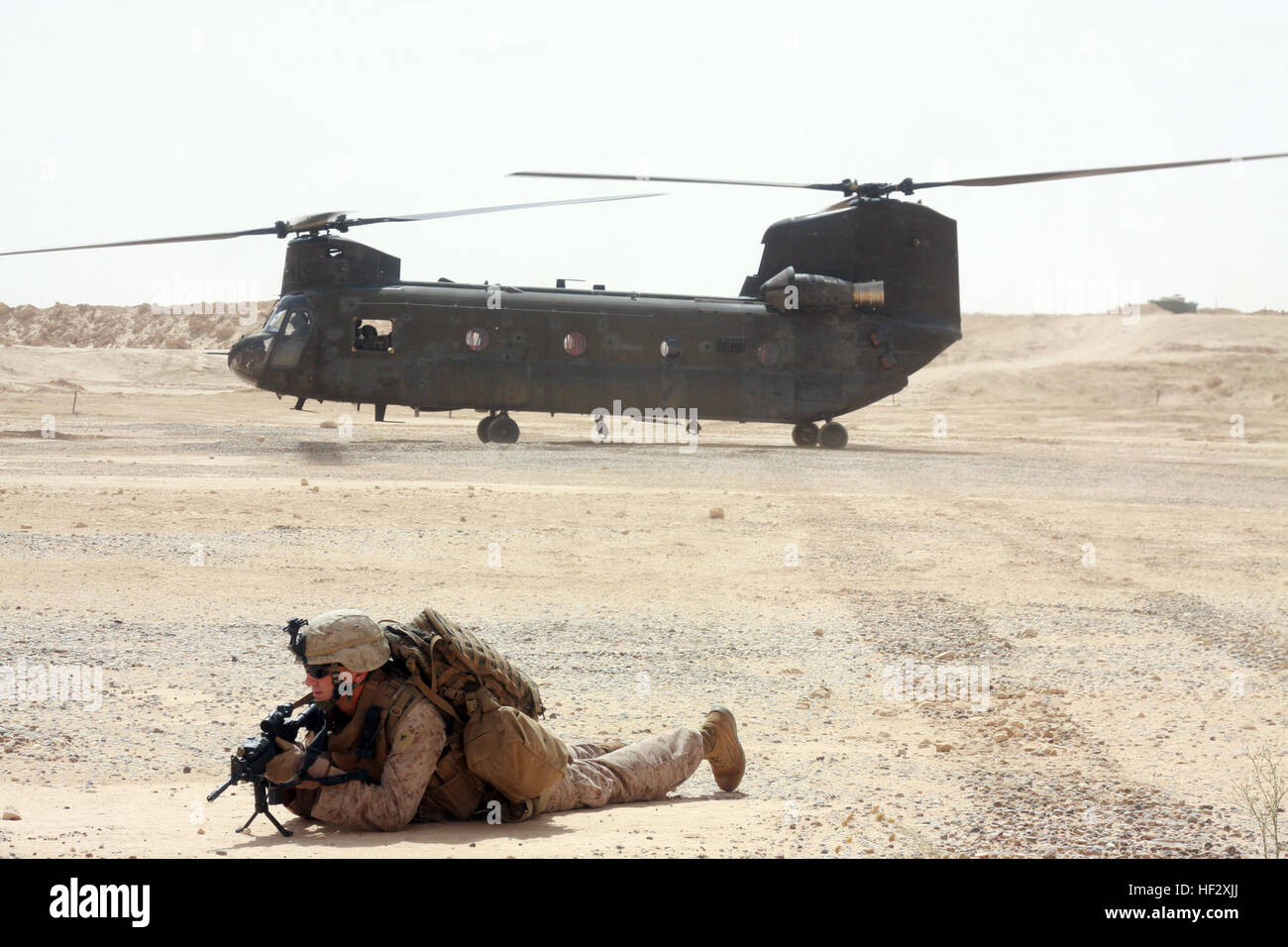 A Marine with 4th platoon, 2d Battalion, 1st Marines, quick reaction ...