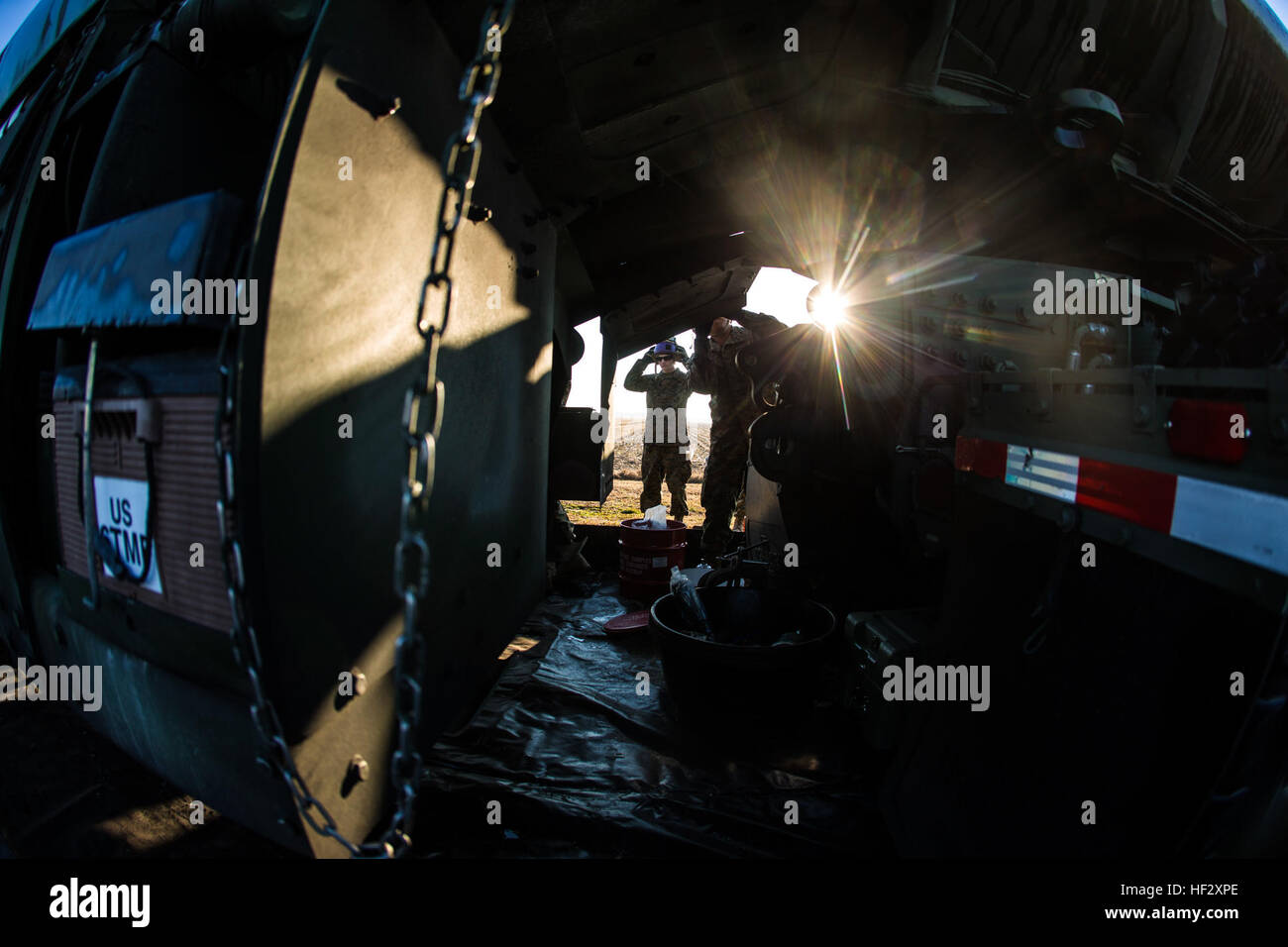 U.S. Marines assigned to Marine Wing Support Squadron (MWSS) 272 test a ...