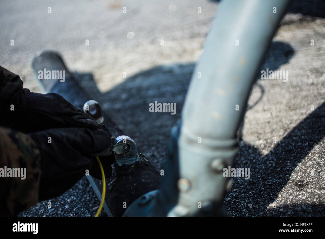 A U.S. Marine assigned to Marine Wing Support Squadron (MWSS) 272 ...