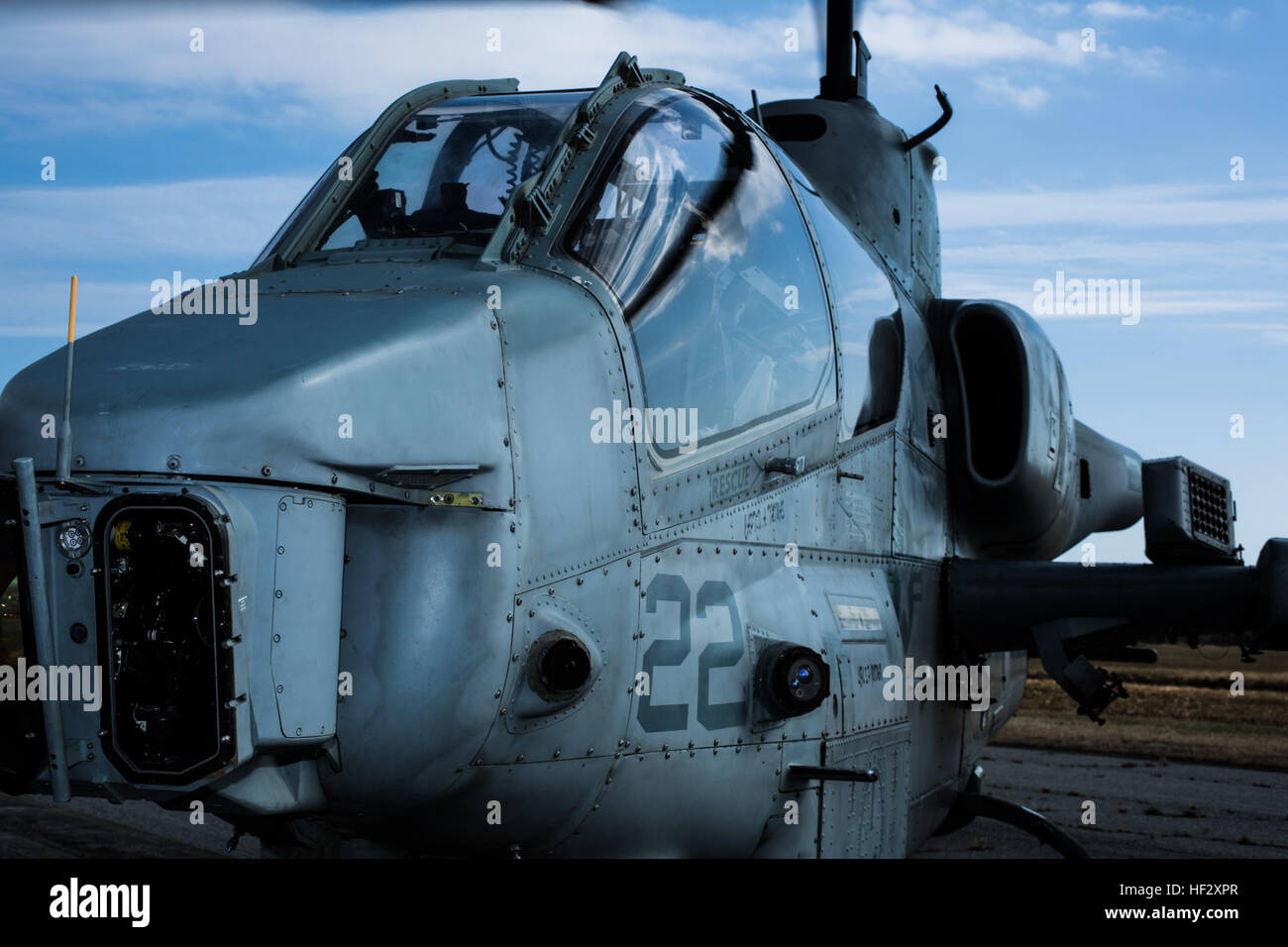 An AH-1W Cobra assigned to Marine Aircraft Group (MAG) 29 is refueled ...